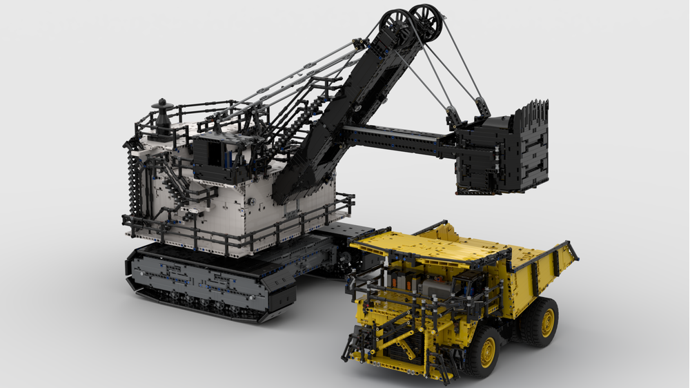 LEGO MOC Rope Shovel excavator white by Domi333555 | Rebrickable ...
