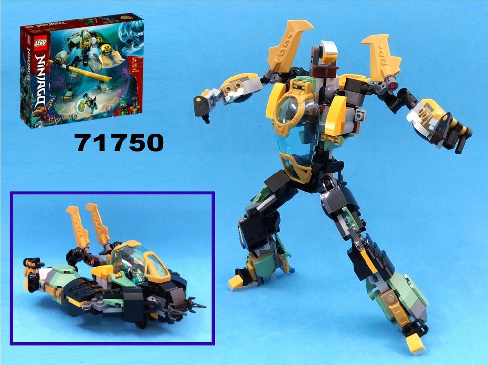 LEGO MOC Tutorial:Transformer Submarine from LEGO Ninjago 71750 Lloyd's ...