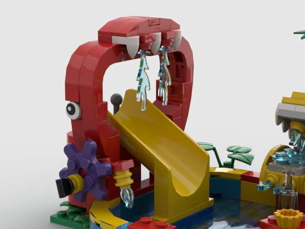 LEGO MOC pool with water slide and bar - Pool mit Wasserrutsche und Bar ...