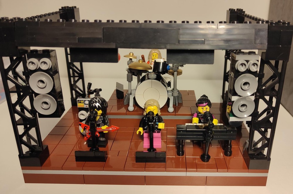LEGO MOC Rock band with stage by Incredibricks | Rebrickable - Build ...