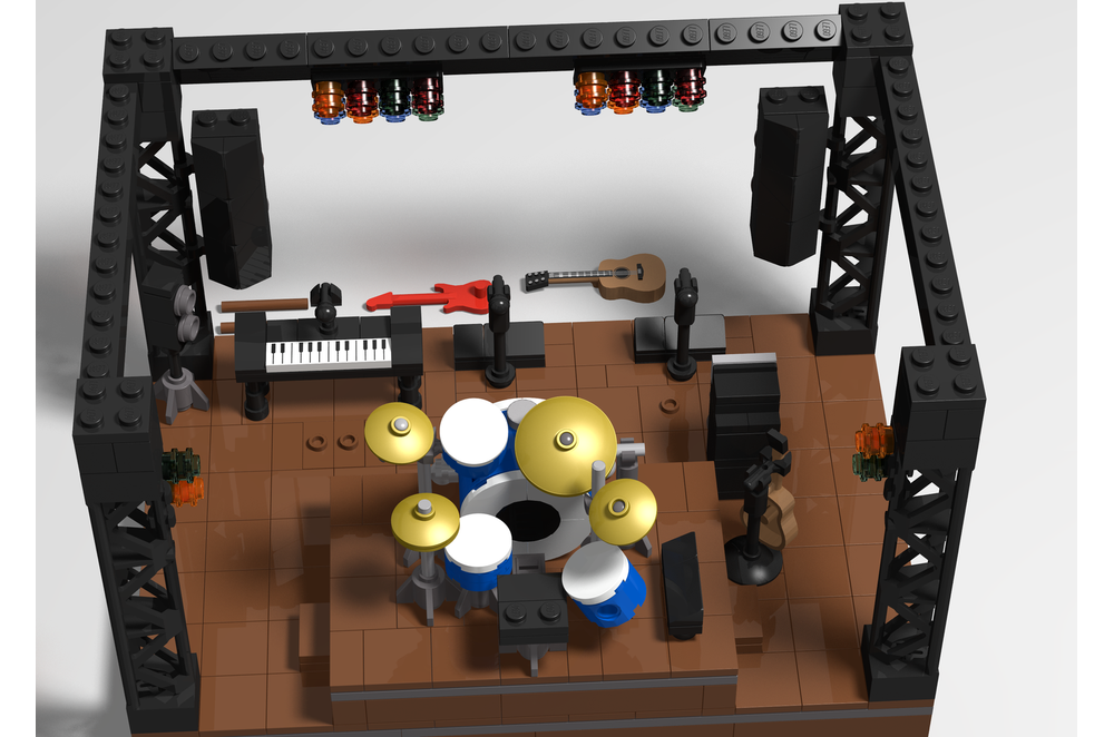 LEGO MOC Rock band with stage by Incredibricks | Rebrickable - Build ...