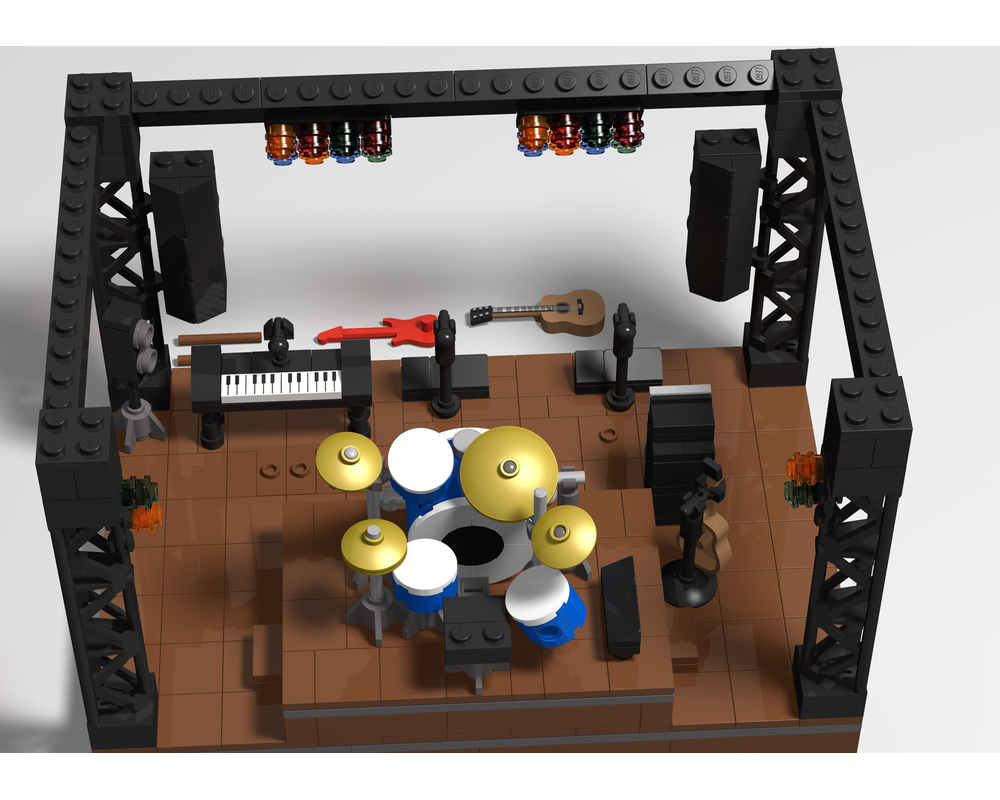 LEGO MOC Rock band with stage by Incredibricks | Rebrickable - Build ...