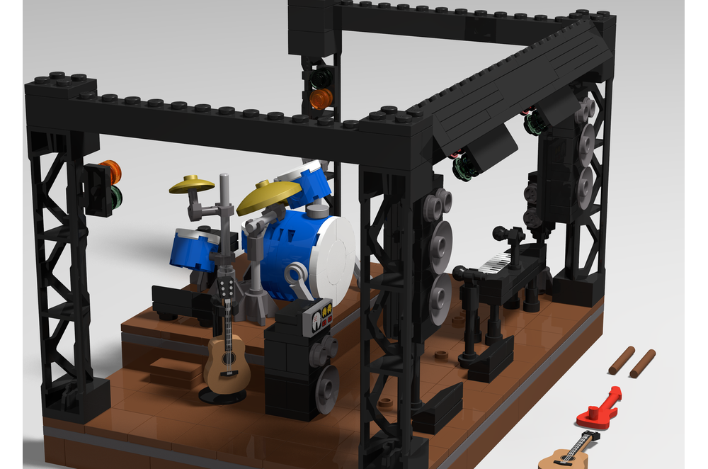 LEGO MOC Rock band with stage by Incredibricks | Rebrickable - Build ...