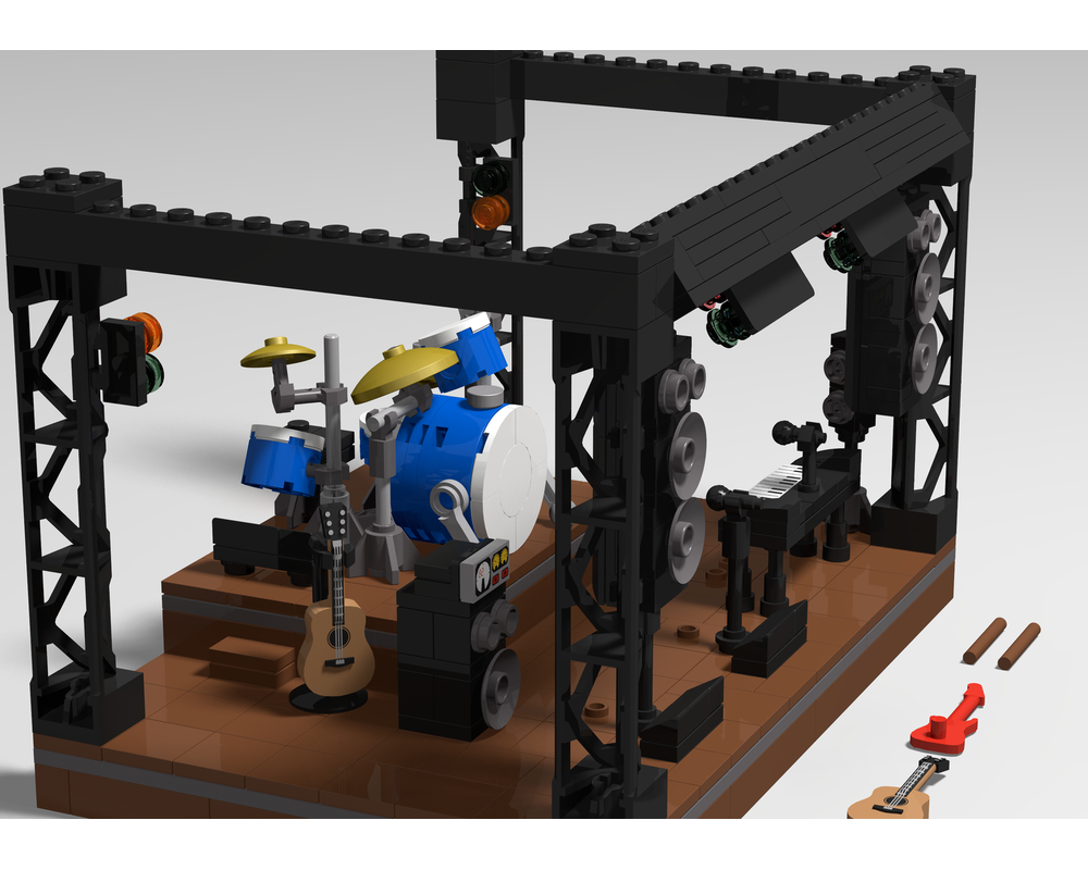 LEGO MOC Rock band with stage by Incredibricks | Rebrickable - Build ...