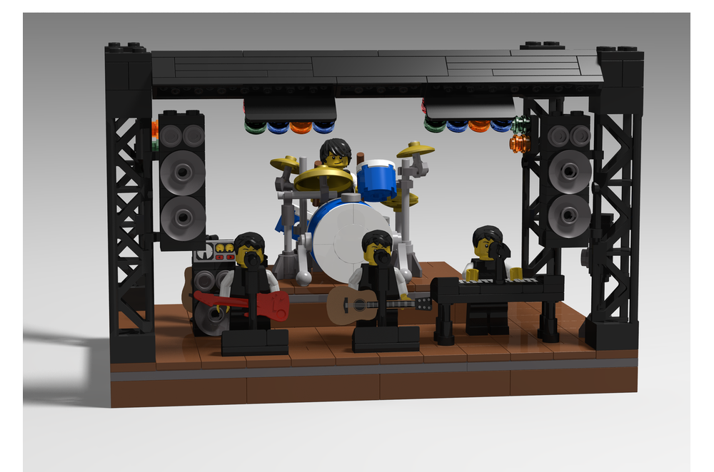 LEGO MOC Rock band with stage by Incredibricks | Rebrickable - Build ...