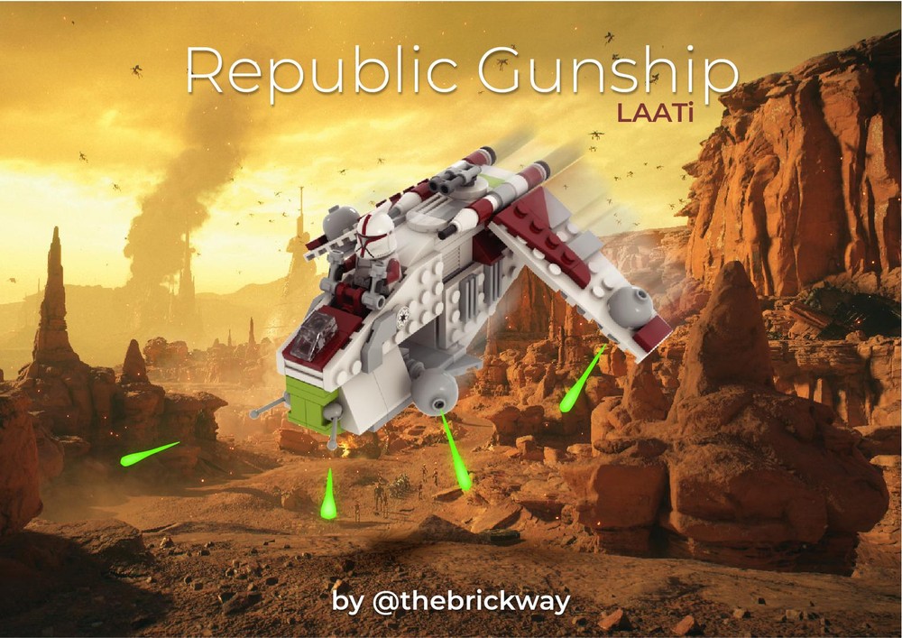 LEGO MOC Republic Gunship LAATi by thebrickway | Rebrickable - Build ...