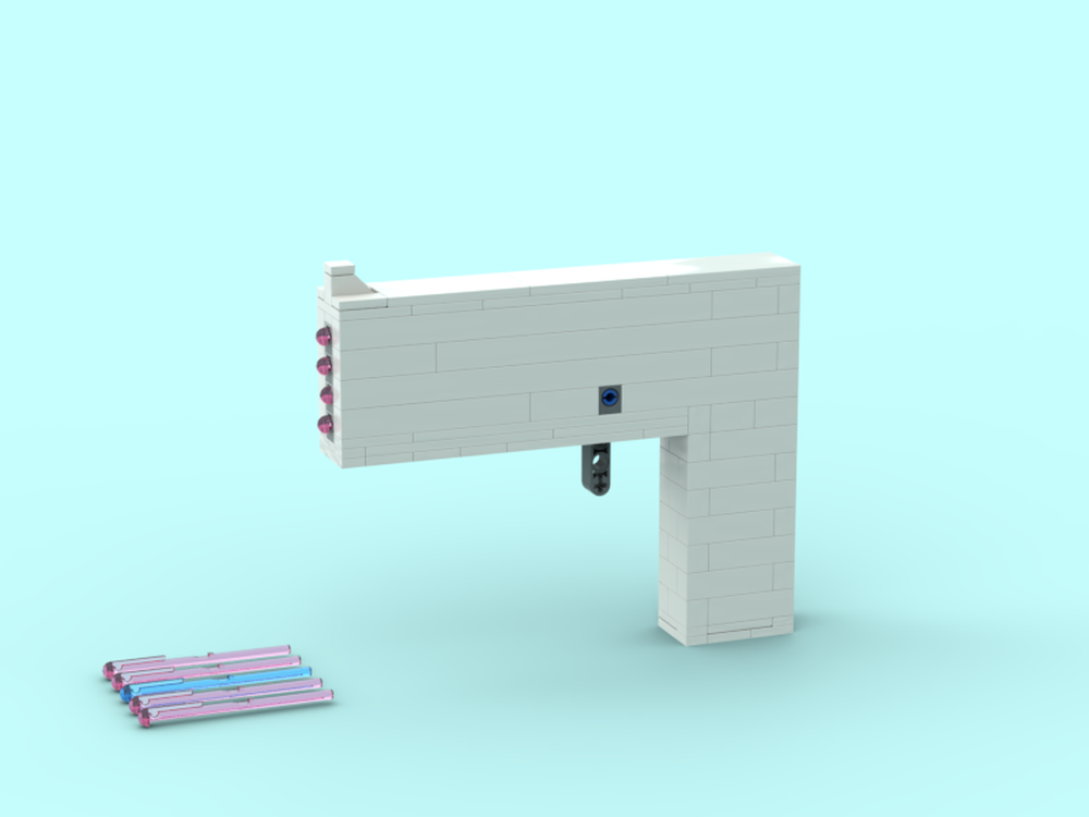 Lego Moc Working Blaster With Four Barrells By Ashjr Rebrickable