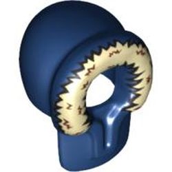 LEGO PART 30287pr0001 Hood Fur-lined with Tan and Brown Fur Print ...