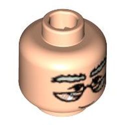 LEGO PART 3626bpr0377 Minifig Head Albus Dumbledore, Half-Moon Glasses ...