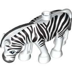 LEGO PART 88693c01pr0001 Duplo Animal Zebra, Ridged Mane | Rebrickable ...