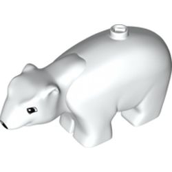 LEGO PART 74588pr0001 Duplo Animal Polar Bear Adult, Squared Eyes ...