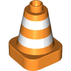 LEGO PART 47408pr0001 Duplo Cone 2 x 2 Square Base with White ...