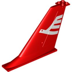 LEGO PART 54094pr0001 Tail 14 x 2 x 8 with White Airline Bird Print ...