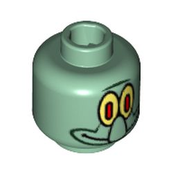 LEGO PART 3626bpr0464 Minifig Head Squidward, Large Nose and Yellow Eye ...