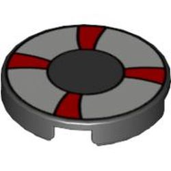 LEGO PART 4150pr0003 Tile Round 2 x 2 with Life Preserver / Life Belt ...
