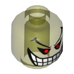 LEGO PART 3626cpr0468 Minifig Head, Red Eyes, Eyebrows, White Teeth and ...