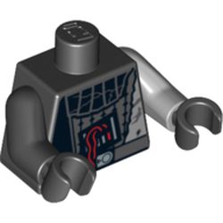 LEGO PART 973e100pr1365 Torso, Odd Arms, Armor, Damaged Print (Darth ...