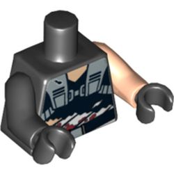 LEGO PART 973e035pr1369 Torso, Odd Arms, Shirt, Torn and Bandaged ...