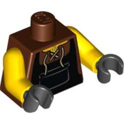 LEGO PART 973c01h03pr0420 Torso Apron and Front Lace Up Shirt Print ...