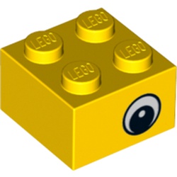 LEGO PART 3003pr0001 Brick 2 x 2 with Eye with White Print on Two Sides ...
