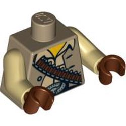 LEGO PART 973c26h19pr1544 Torso Waistcoat, Tan Shirt, Bandolier and ...