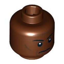 LEGO PART 3626bpr0650 Minifig Head Mace Windu / Seso, Grim Face with ...