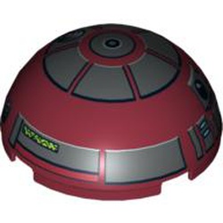 LEGO PART 86500pr0001 Dome Hemisphere 4 x 4 with R4-P17 Astromech Droid ...