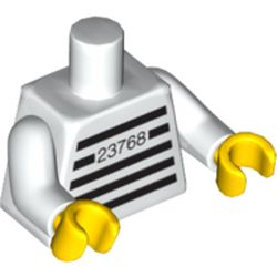 LEGO PART 973c27h01pr0145 Torso Prison Shirt, with Stripes, '23768 ...