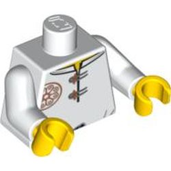 LEGO PART 973c27h01pr1719 Torso Robe, Red Flower Medallion and Gray ...