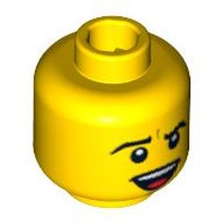 LEGO PART 3626bpr0771 Minifig Head Punk Rocker, Open Smiling Mouth ...
