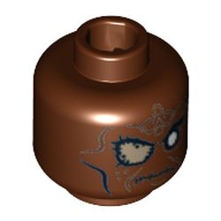 LEGO PART 3626bpr0842 Minifig Head Zombie, Silver Eye and Eyepatch ...