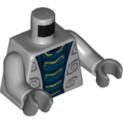 LEGO PART 973c14h12pr1881 Torso Bare Chest, Dark Blue Snake Stomach ...
