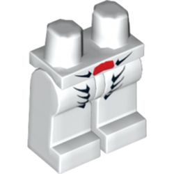 LEGO PART 970c27pr0272 Hips and White Legs with Black Scales Print ...