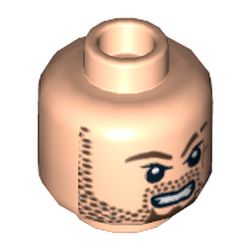 LEGO PART 3626cpr0908 Minifig Head Henchman, Beard Stubble, Goatee ...