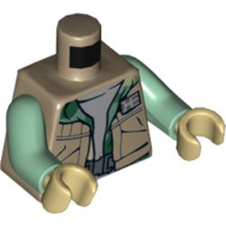 LEGO PART 973c25h26pr1985 Torso Vest and Camouflage Shirt and Dark ...