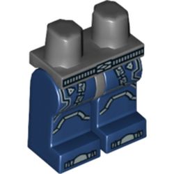 LEGO PART 970c05pr0314 Hips and Dark Blue Legs with Silver Belt and ...