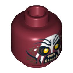 LEGO PART 3626cpr0976 Minifig Head Uruk-hai, Scowling / Handprint Print ...