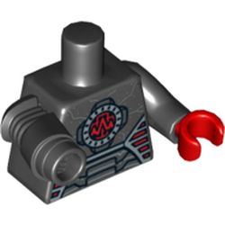 LEGO PART 63208pr1239 Torso Robot with Red Oscilloscope Print, Black ...