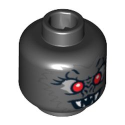 LEGO PART 3626bpr1028 Minifig Head Vampire Bat, Fangs, Red Eyes and ...