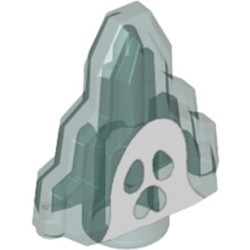 LEGO PART 10178pr0007 Rock 1 x 2 Crystal Stepped with White Ghost ...