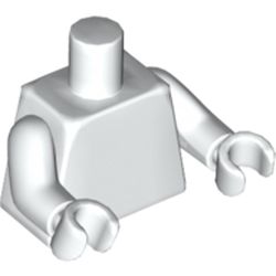 LEGO PART 973c27h27 Torso, White Arms and Hands [Plain] | Rebrickable ...