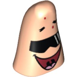 LEGO PART 54873pr0007 Minifig Head Special, Starfish with Sunglasses ...