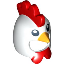 LEGO PART 11262pr0001 Costume / Mask, Chicken with Yellow Beak and Red ...