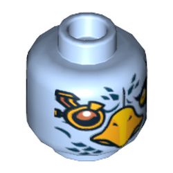 LEGO PART 3626cpr1125 Minifig Head Eglor, Eagle with Beak, Yellow Eyes ...