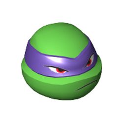 LEGO PART 12607c04pr0001 Minifig Head Special, Ninja Turtle with Dark ...