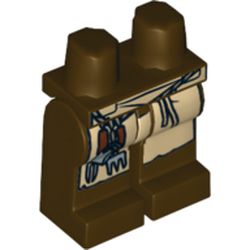 LEGO PART 970c07pr0251 Hips and Dark Brown Legs with White Apron and ...