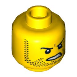 LEGO PART 3626cpr1154 Minifig Head Billy Starbeam, Dual Sided, Beard ...