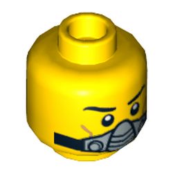 LEGO PART 3626cpr1156 Minifig Head Jack Fireblade, Dual Sided, Eyebrows ...
