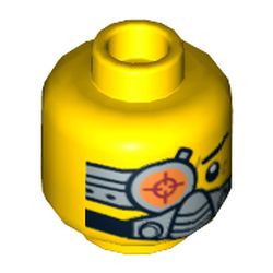 LEGO PART 3626cpr1157 Minifig Head Solomon Blaze, Cyborg Eyepiece ...