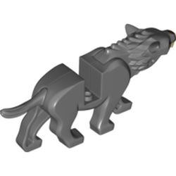 LEGO PART 13206pr0002 Creature Body Part, Warg Body with Dark Brown ...